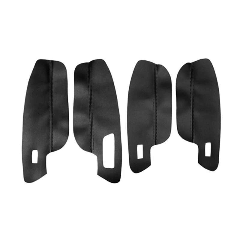 Мягкий кожаный чехол на подлокотник для VW Golf 7 2014 2015 2016 2017 2018 4 шт. Автомобильная дверная панель, чехол на подлокотник, наклейка, отделка, внутренние детали LHD Black