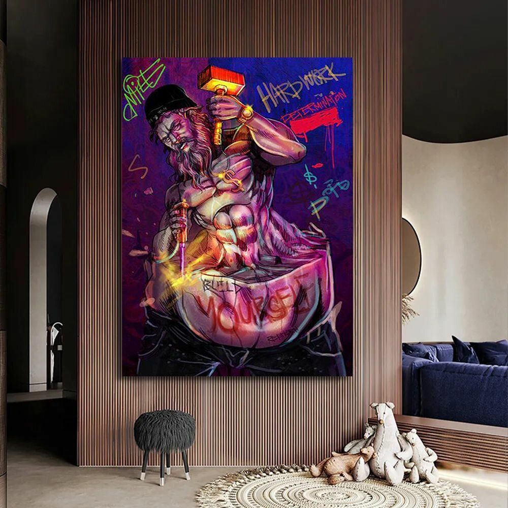 Мотивация / доллар, деньги, картина на стену / в офис, 20х30 см.