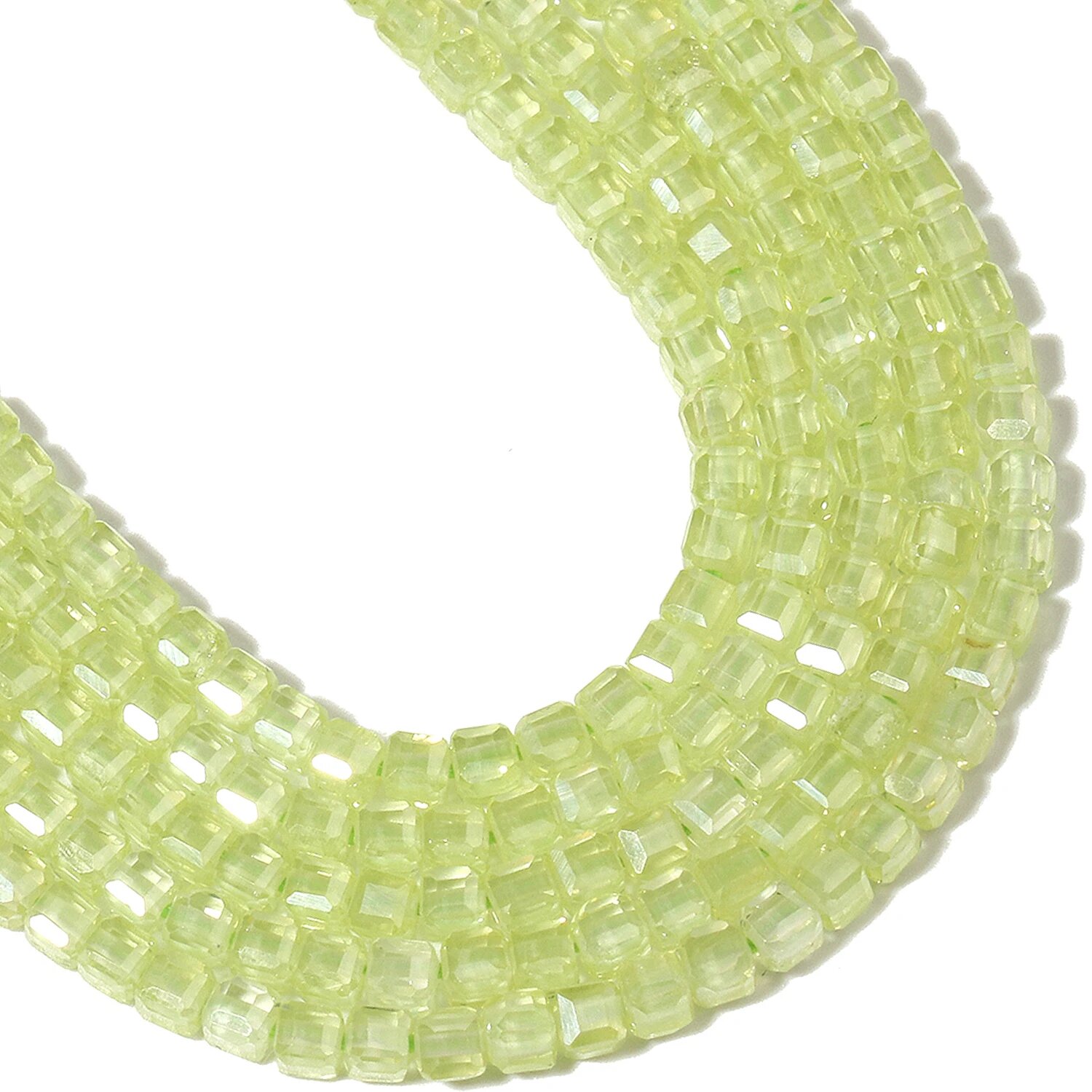 Бусины кубические зеленые, Color: green