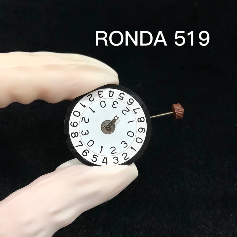 Оригинальные швейцарские часы RONDA 519 Date At 6
