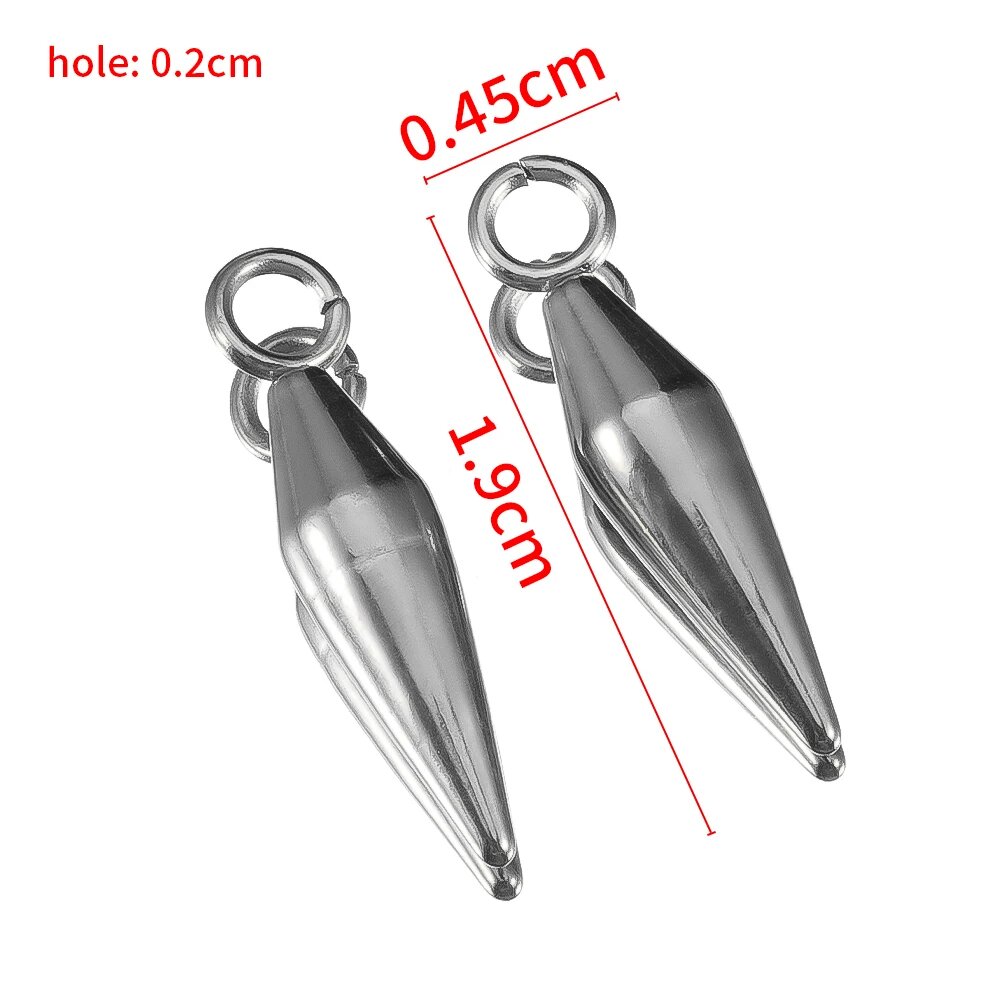 Набор фурнитуры для бижутерии MINGXUAN: 10 шт, конусы из нержавеющей стали Steel-19x4.5mm