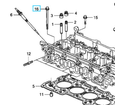 Болт с фланцем 6х95; Артикул Honda: 957010609508 (Оригинал)