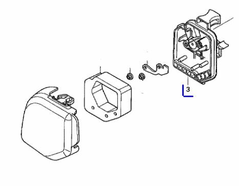 Корпус воздушного фильтра двигателя Honda GX25/UMK425; Артикул Honda: 17220Z0H020 (Оригинал)