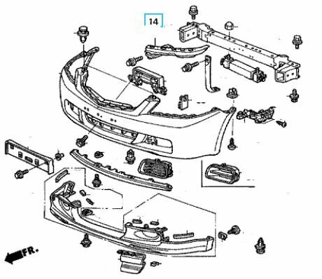 Комп. Балки, прав. Часть передн. Бампера; верхний (Оригинал)