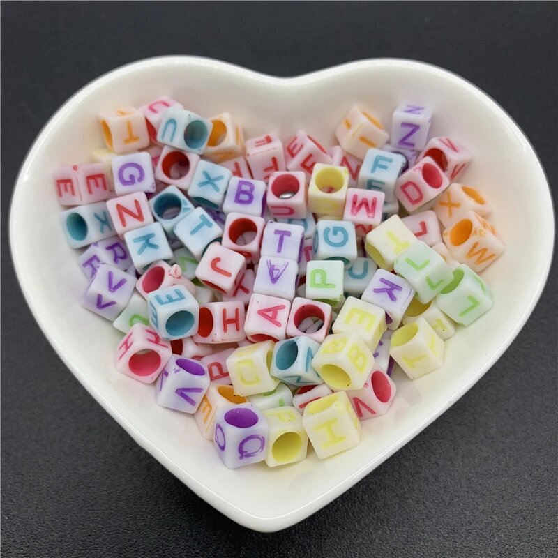 Бусины-шармы акриловые буквы русского алфавита RYFDBMauve 5 мм 6 мм 100 шт 18