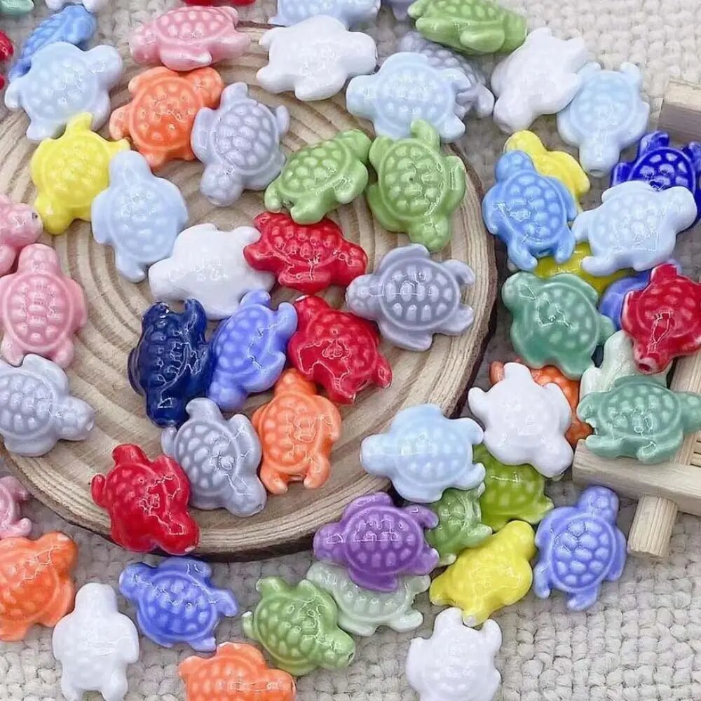 Бусины керамические черепашки Multicolor 10 шт