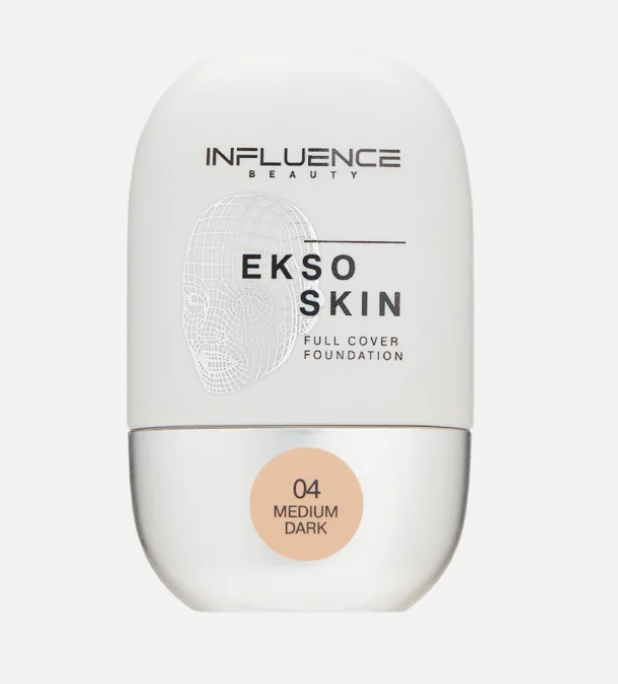 Основа Influence Beauty тональная Ekso Skin, с высокой степенью покрытия, тон 04 бежевый, 25 мл