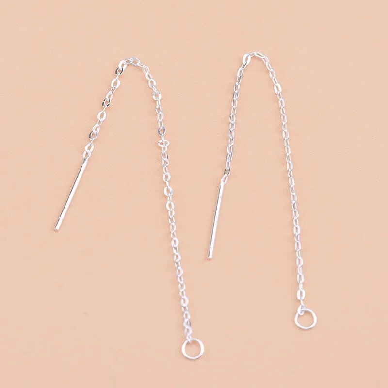 Серебряные серьги-цепочки S925, Silver