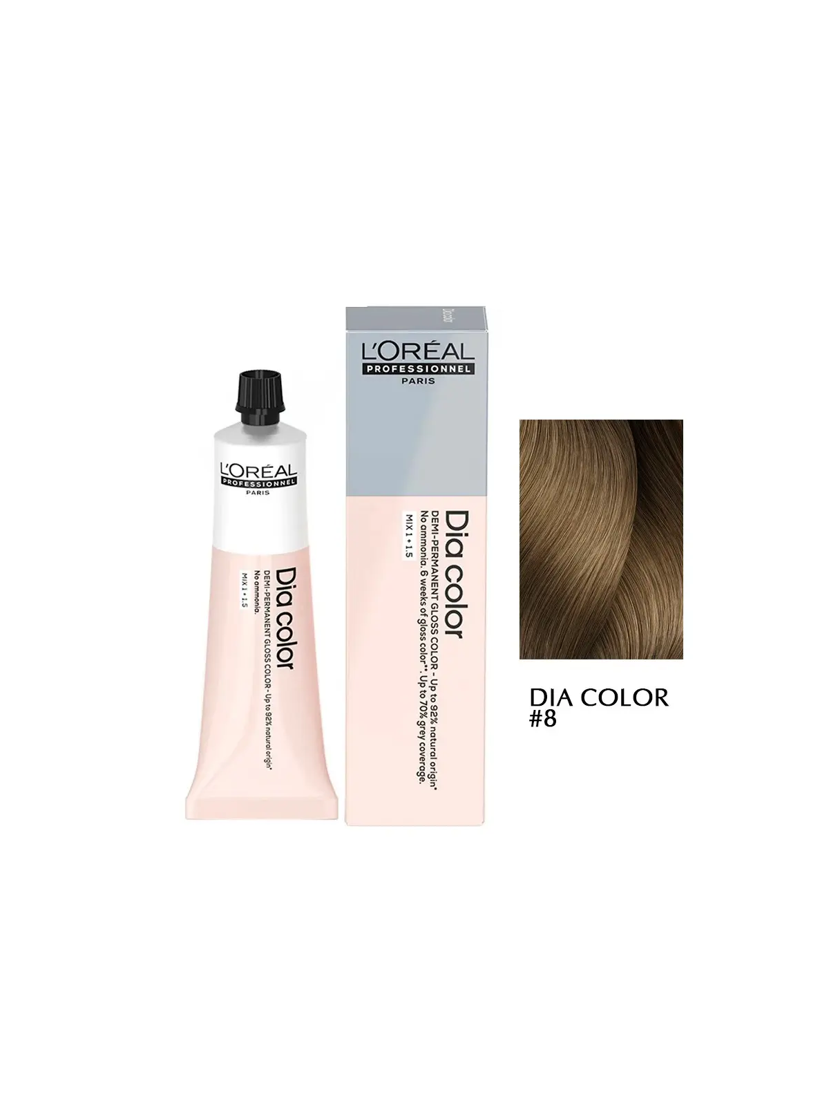 L'Oreal Professionnel L'Oreal Dia Color 8 - Краситель-блеск без аммиака светлый блонд 60 мл