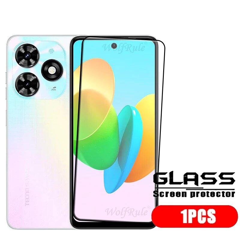 1/2/3/4 шт. полное стекло для Tecno Spark 20C стекло Tecno Spark 20C Защитная пленка для экрана 9H HD полностью закаленное стекло Tecno Spark 20C
