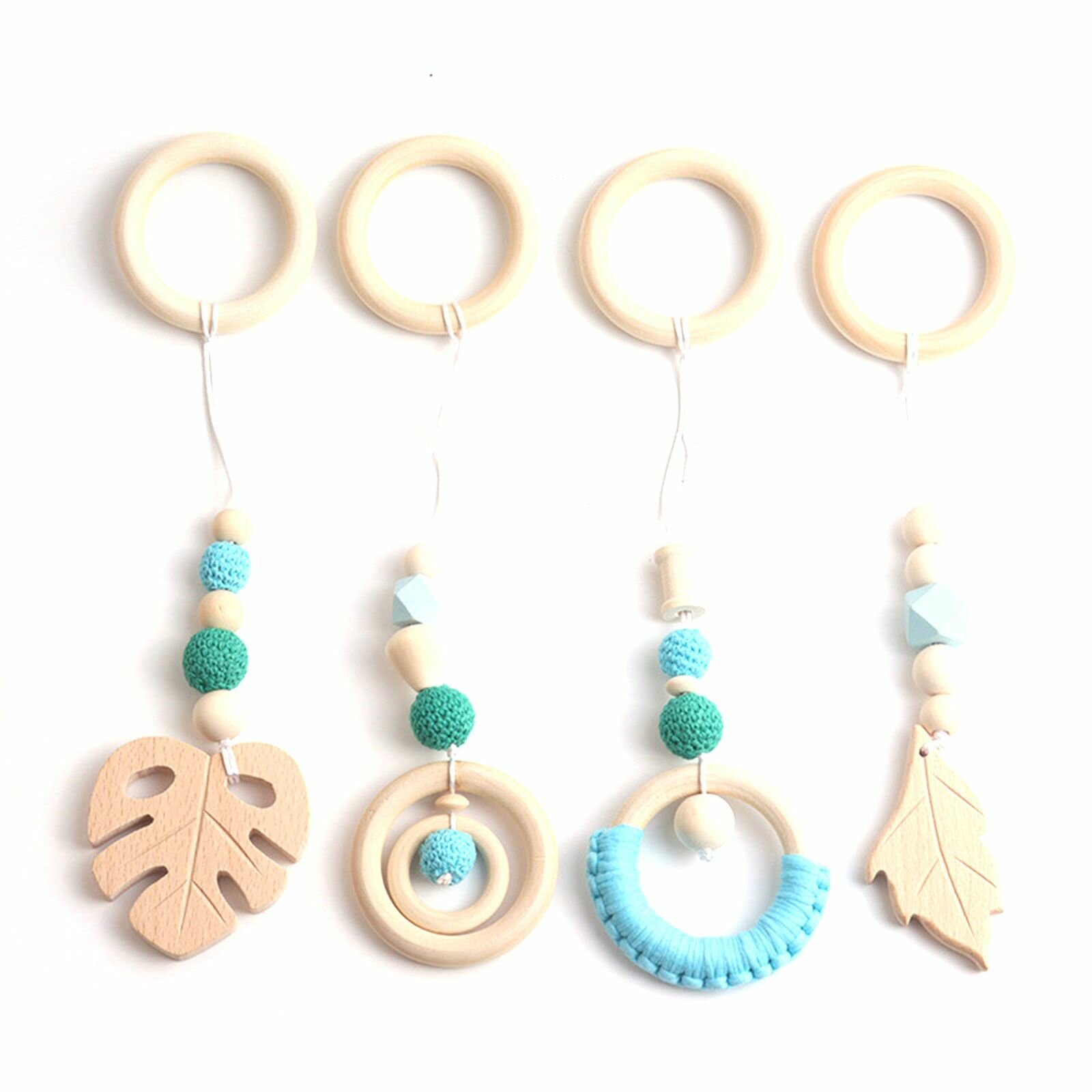 4 шт./компл. детские подвески в тренажерном зале, коляска, погремушка, кольцо, бусины, игрушки-прорезыватели