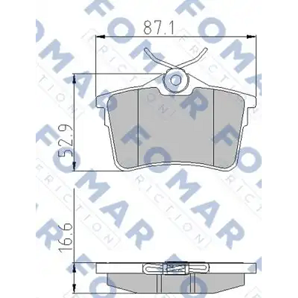 FOMAR FO935781 fo 935781 колодки дисковые задние\ Citroen (Ситроен) berlingo, Peugeot (Пежо) 308 / partner 1.6-2.0hdi