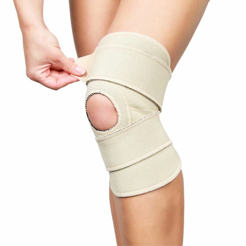 Бандаж наколенник Алеф КОЛН -Б, универсальный, компрессионный, бежевый