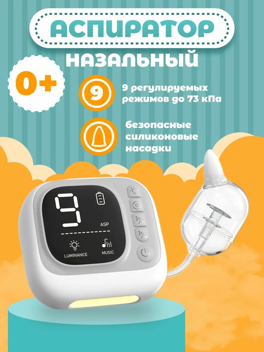 Аспиратор назальный электрический соплеотсос для носа, соплеотсос для детей