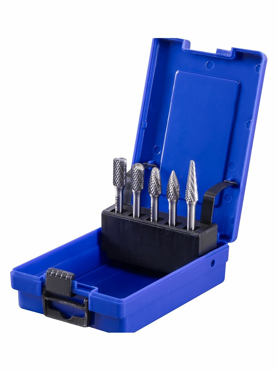 Набор борфрез твердосплавных по металлу, 5 шт, LENZ, арт. LZBS 010 N3