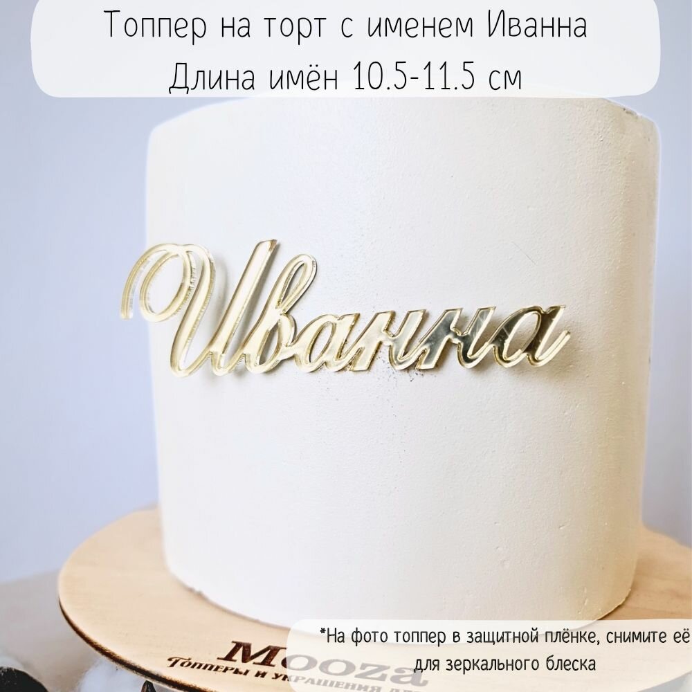 Топпер для торта с именем Иванна/имя на торт