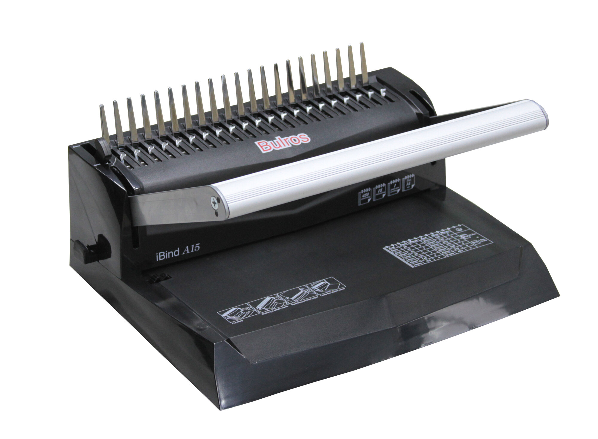 Переплетчик Bulros iBind A15 на пластиковую пружину 15/500 листов, A4 (297мм)