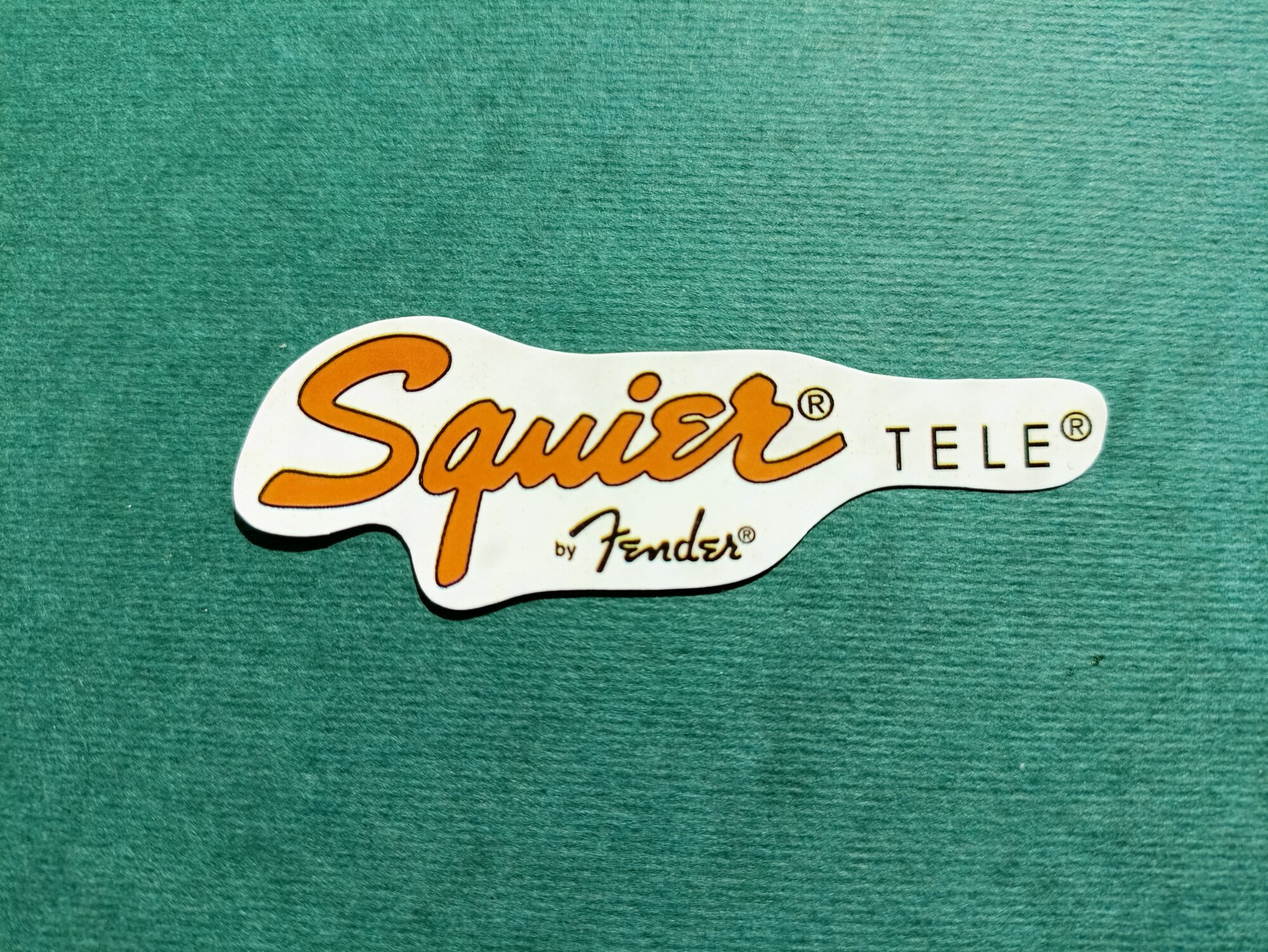 Деколь (водный перевод, waterslide decal) на голову грифа электрогитары Squier Tele.