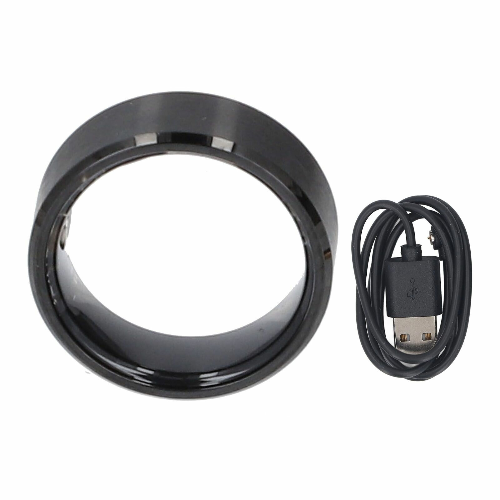 Умное кольцо-трекер здоровья 50 м водонепроницаемый BLE 5.1 с аккумулятором 18 мАч фитнес-трекер для мужчин и женщин черный размер 10