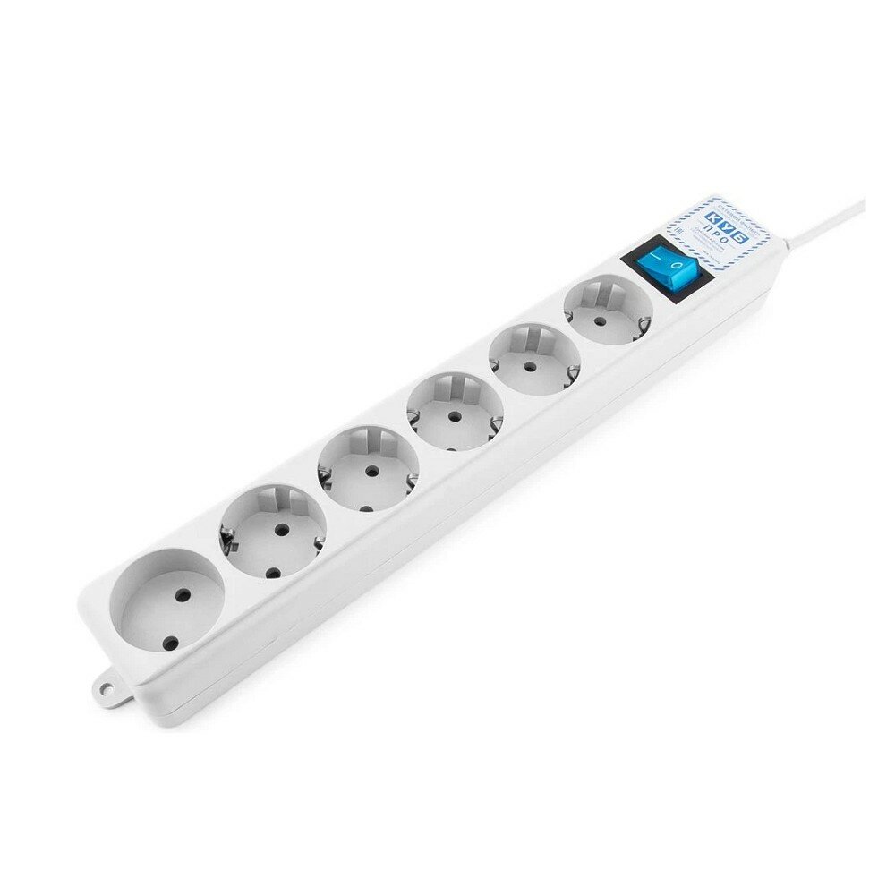 PowerCube Сетевые фильтры PRO Фильтр-удлинитель SPL 5+1 -16B-P-1,9М 1.9 м, 6 розеток, 16А 3,5кВт, LC контур - подавление В Ч помех
