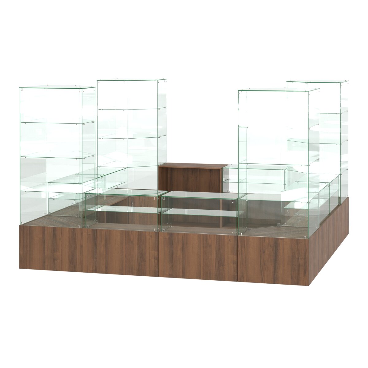 Павильон истра островной №2б (11, 35 кв. м), Орех. Производитель товара - компания ТОБ.