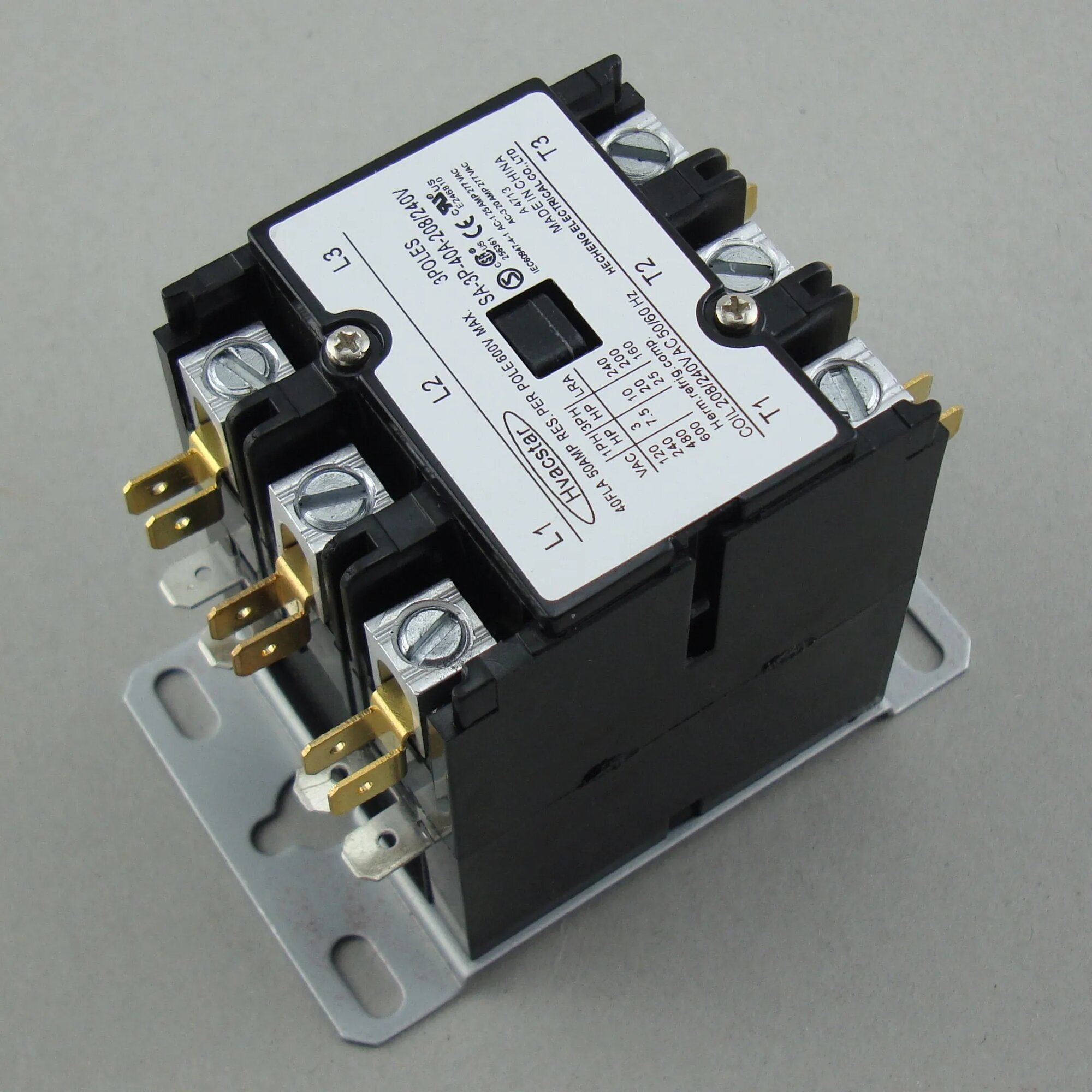 Hvacstar SA-3P-40A-208/240V Контактор определенного назначения 3Poles 40FLA 208/240V AC Coil, контактор DP, контактор кондиционера