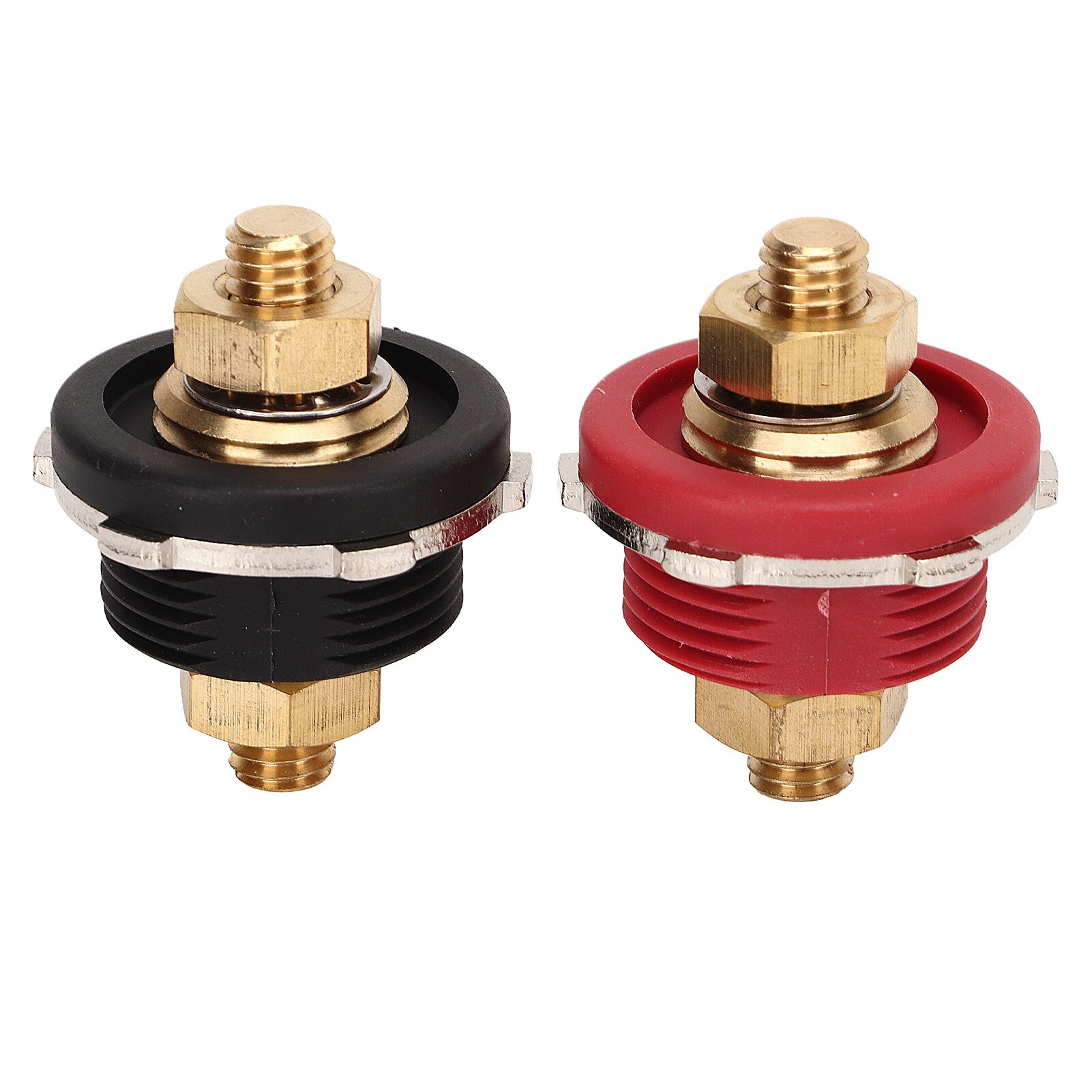 2ШТ 3/8 дюйма Через Панель Аккумуляторная Клемма 250A Черный Красный Универсальный Разъем для Лодки RV