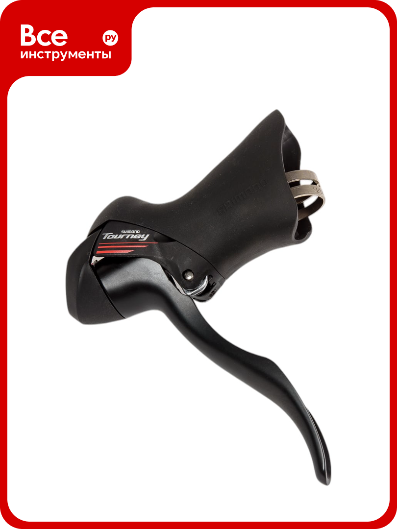 Шифтер/ручка тормоза SHIMANO TOURNEY ASTA070LIX, левая, трос 1700 мм, руль 23.8/24.2 мм, черный