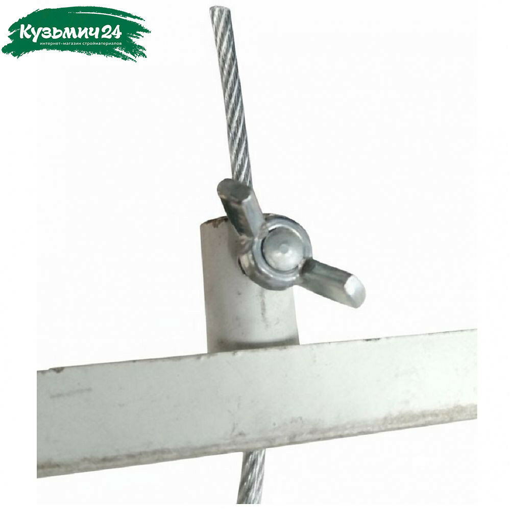 Трос в оплетке ПВХ ут-00000351, d 3/4 мм, строение 6х7, оцинкованная сталь, на отрез от 1 м