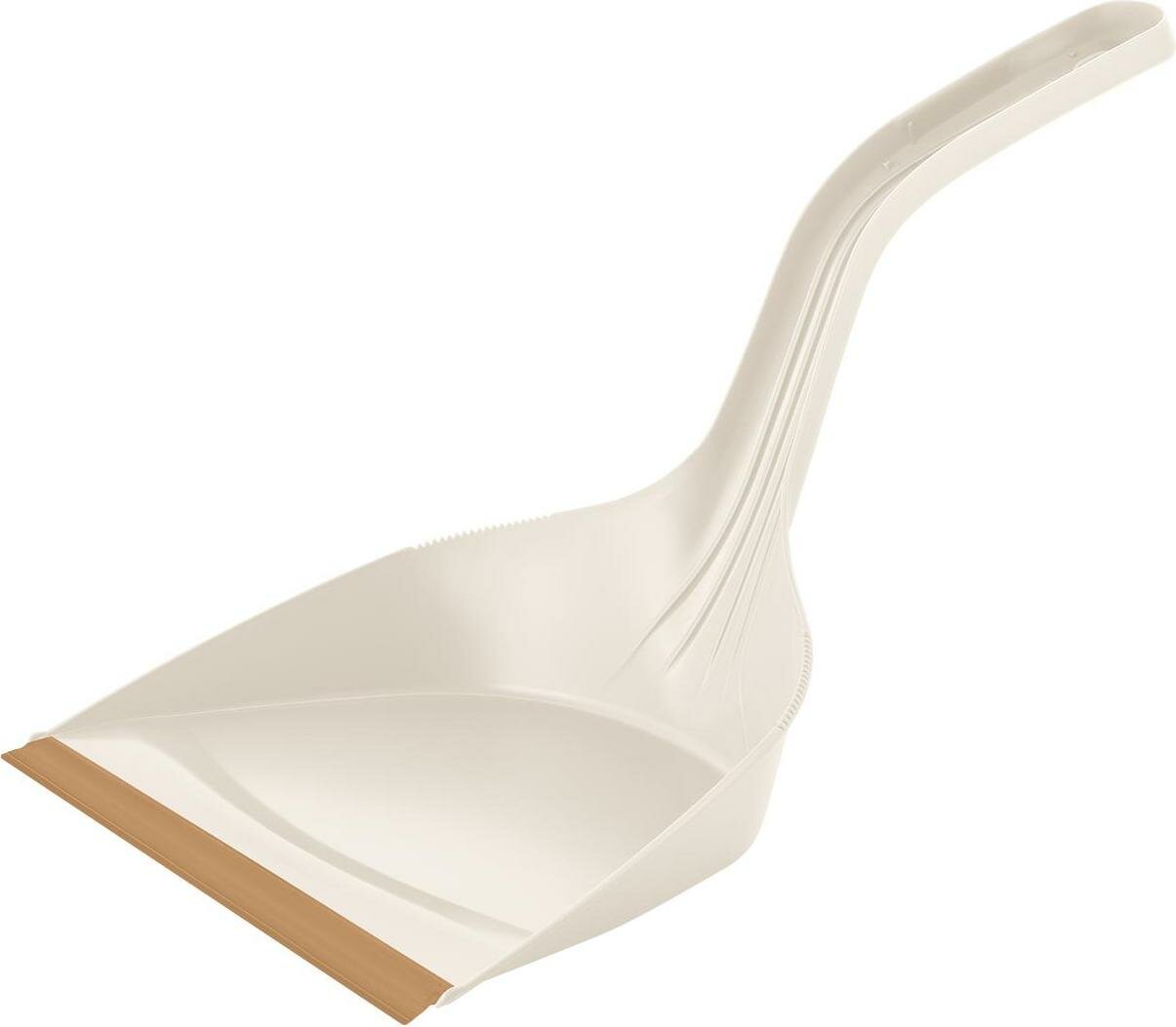 Совок Spin&Clean Wood, с ручками 21 см, с кромкой, сливочный/бук