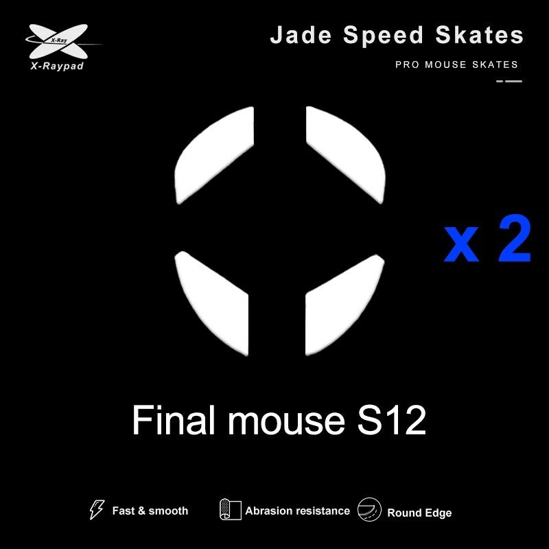 Ножки для мыши (глайды) X-raypad Jade для Finalmouse Ultralight 2/Starlight-12/Ultralight X, комплект из 2-х наб.