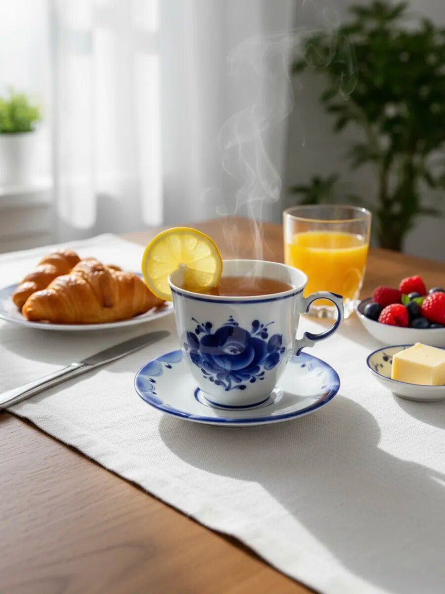 Чайная пара 250 мл фарфор