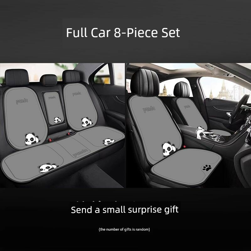 Набор чехлов для сидений автомобиля Sleepy Panda, зимой и летом, нескользящий, прочный, легко моется, 8 деталей