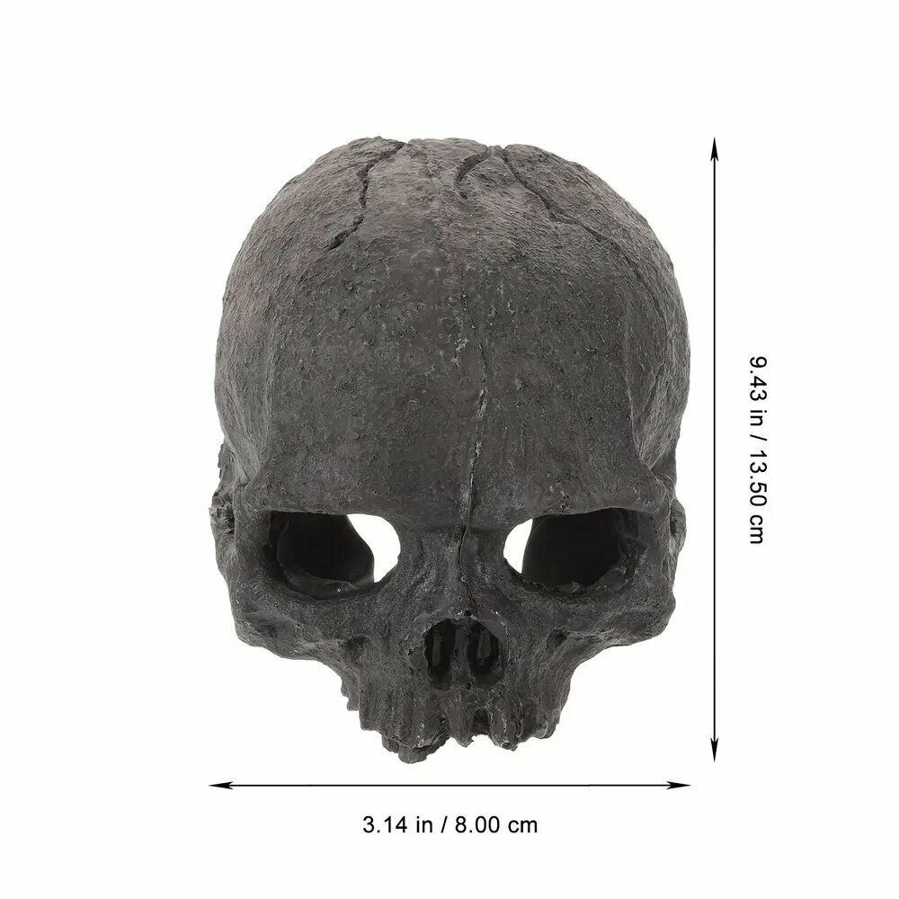 Декоративный Череп Из Смолы, Укрытие Для Рептилий, 1Пакет, 13.5x10См