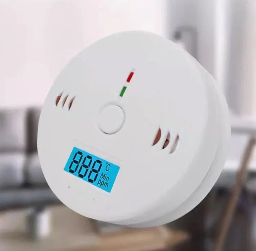 Датчик угарного газа "Для дома и дачи", LCD-дисплей, высокочувствительный