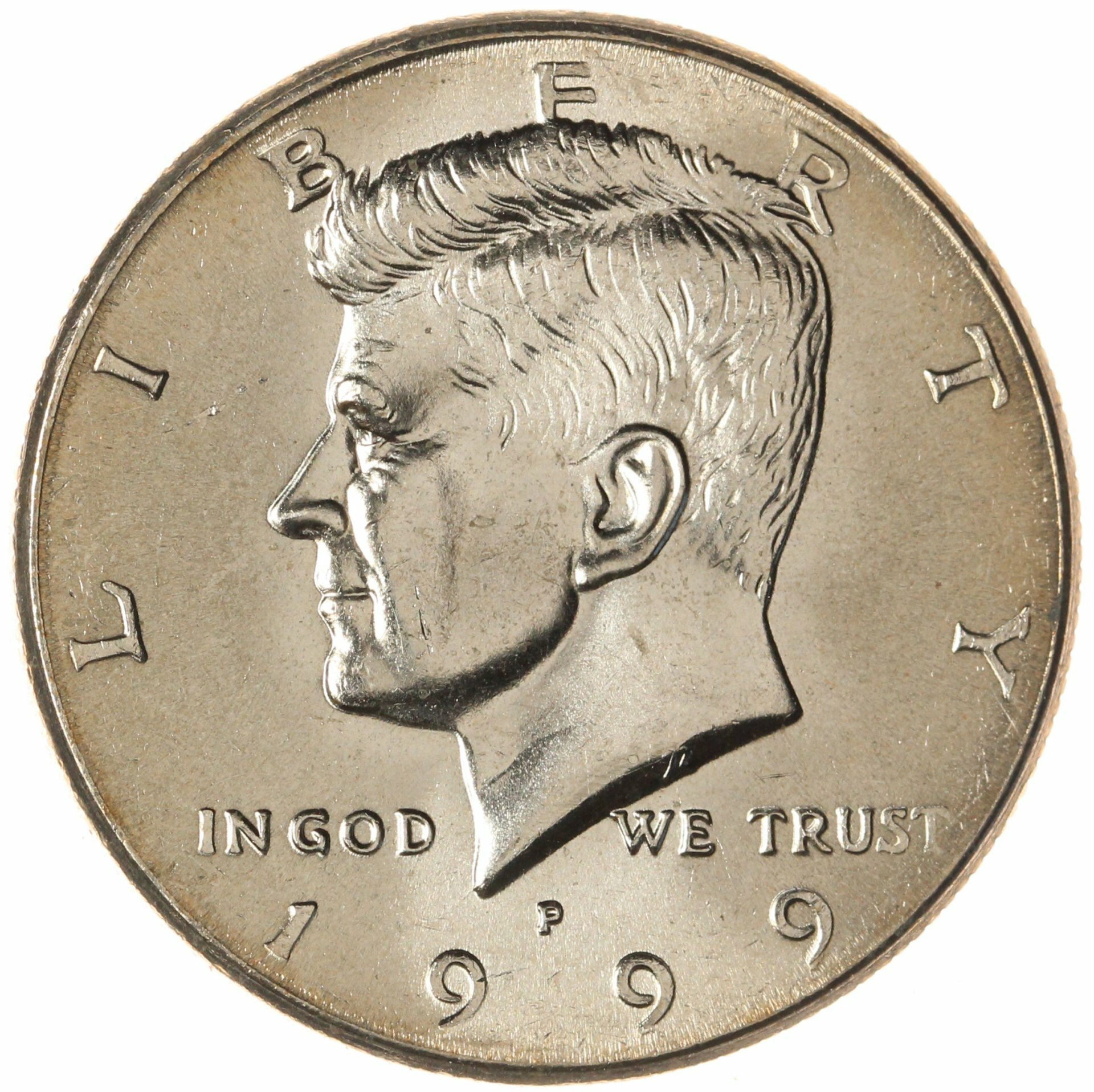 США 50 центов 1/2 доллара, half dollar 1999 P Kennedy Half Dollar Кеннеди знак монетного двора "P" - Филадельфия, Медь, в сохранности UNC