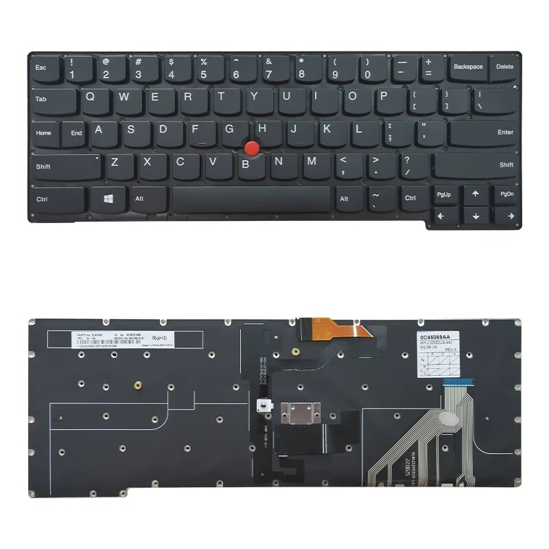 Клавиатура X1C подходит для Lenovo ThinkPad X1 Carbon, YOGA 2-го, 3-го, 4/5/6/7-го поколения, 8-го поколения.