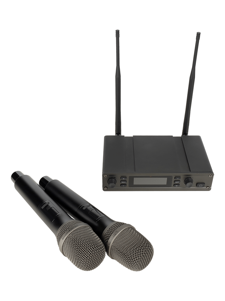 Axelvox UHF 650 - 758 MHz, LCD DSP, Микрофонная радиосистема цифровая модуляция, дисплей, ручной микрофон-2шт.