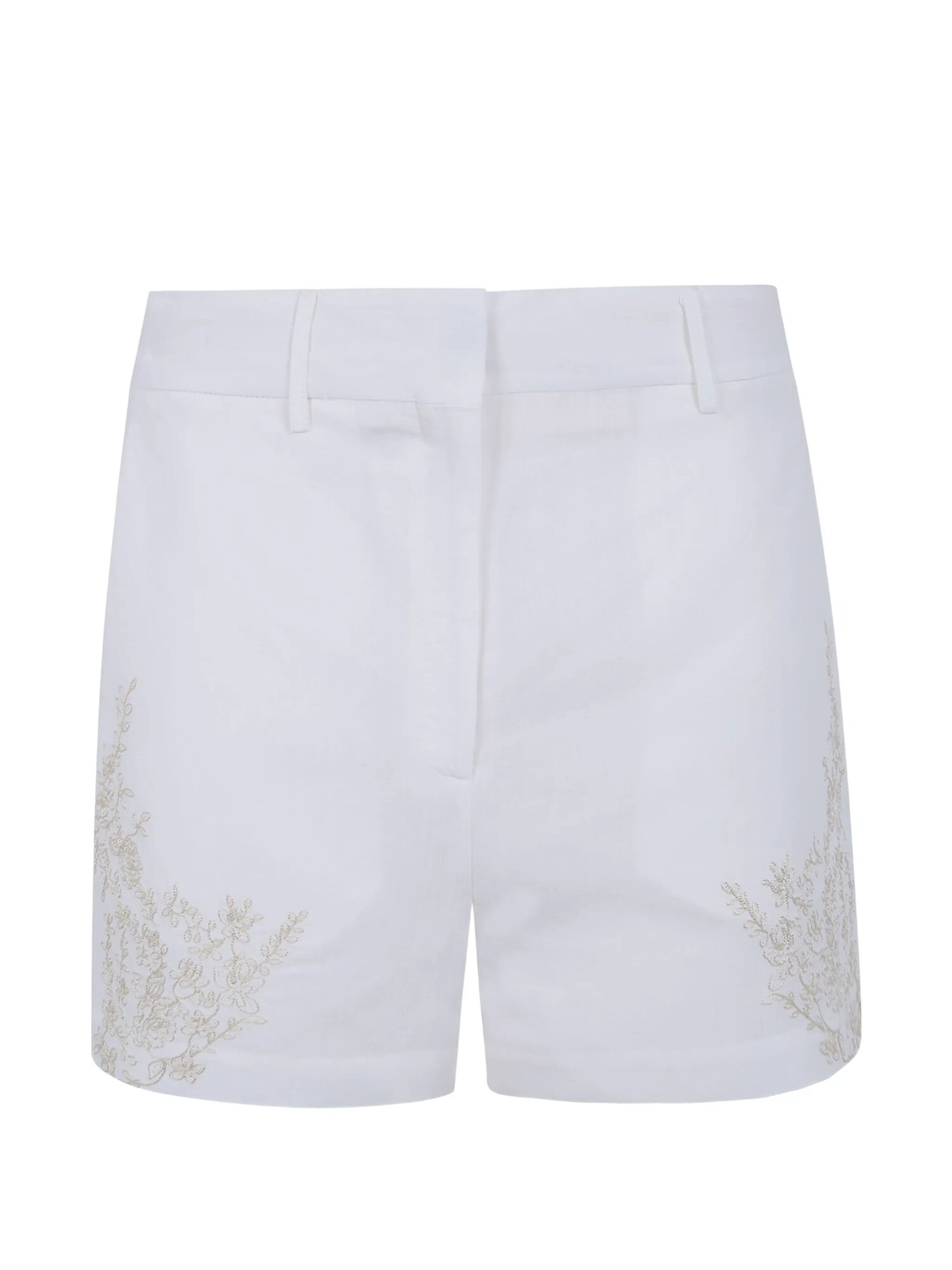 Шорты Floral-embroidered linen shorts