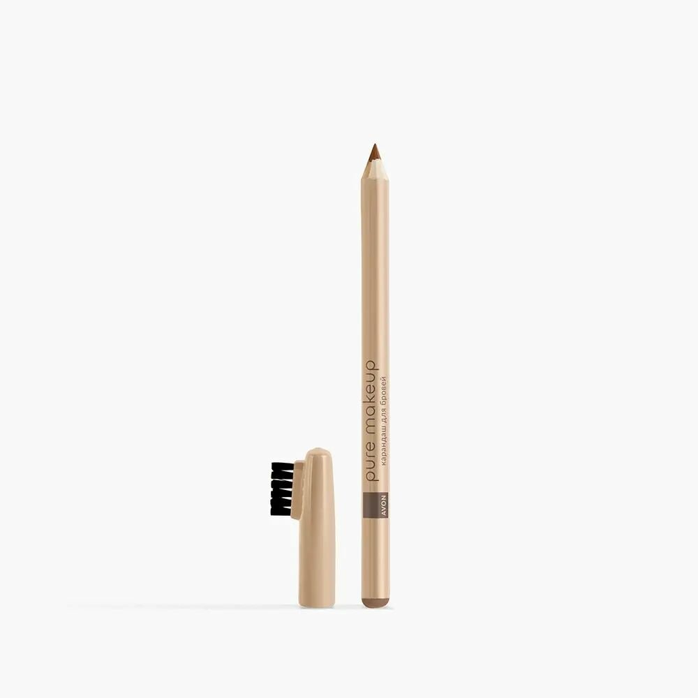 Карандаш для бровей со щеточкой 2 в 1 Pure makeup