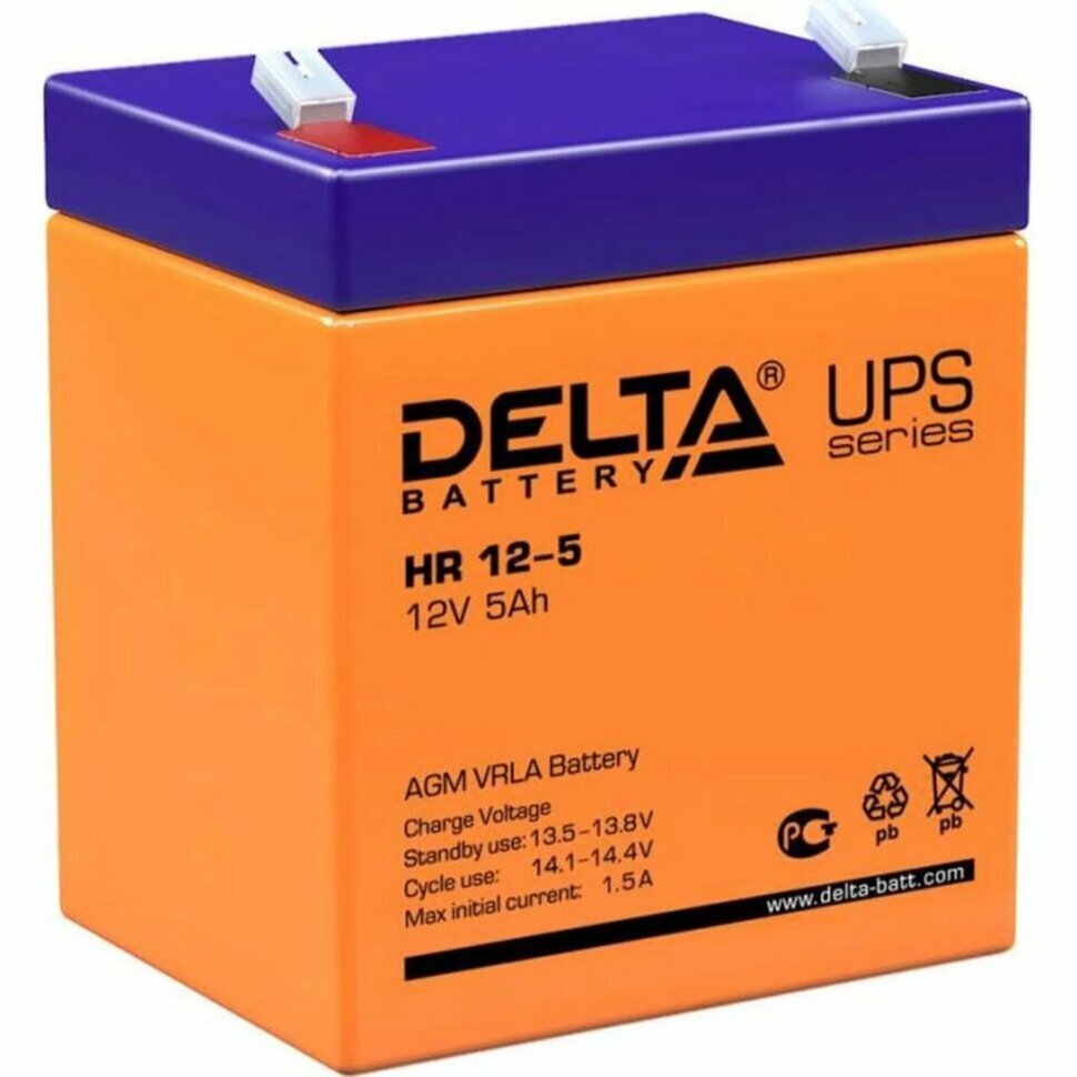 Батарея для ИБП Delta HR 12-5 (12V/5Ah), 1875364