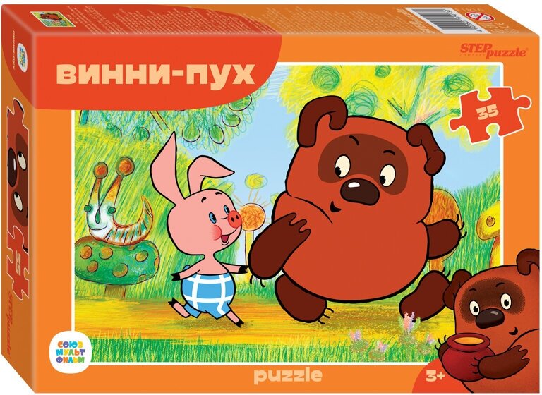 Пазл для детей Step puzzle 35 деталей, элементов: Винни Пух