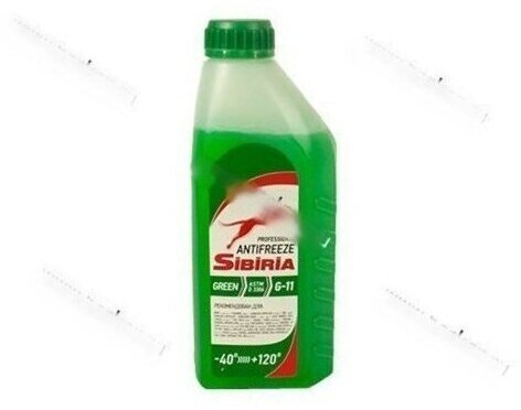 Антифриз sibiria-40 g11 1кг зеленый
