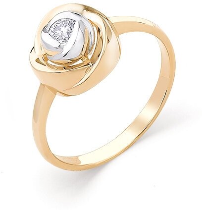 Кольцо, красное золото, 585 проба, бриллиант