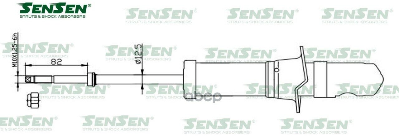 Амортизатор подвески перед. газ SsangYong Rexton Sensen арт. 32130213