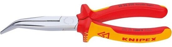 Круглогубцы Knipex 2626200, с режущими кромками хромированные 200 mm