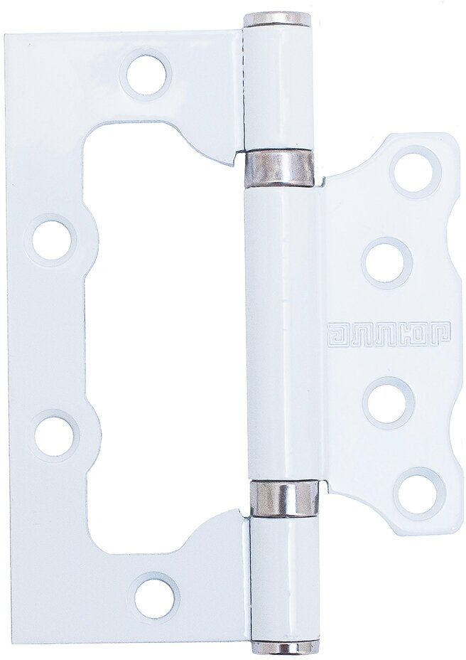 Петля накладная универсальная Аллюр 2BB WW, 100 x 75 x 2,5 мм, белая, 2шт