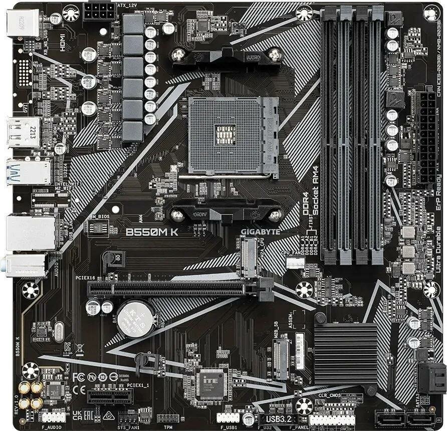 Материнская плата GIGABYTE B550M K