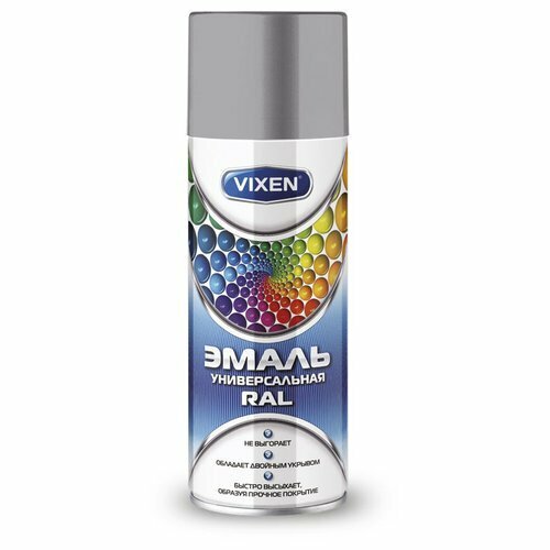 Краска VX-17040 универс. алкидная серая 520мл глянцевая (RAL 7040) 520мл (12шт) VIXEN VIXEN VX17040