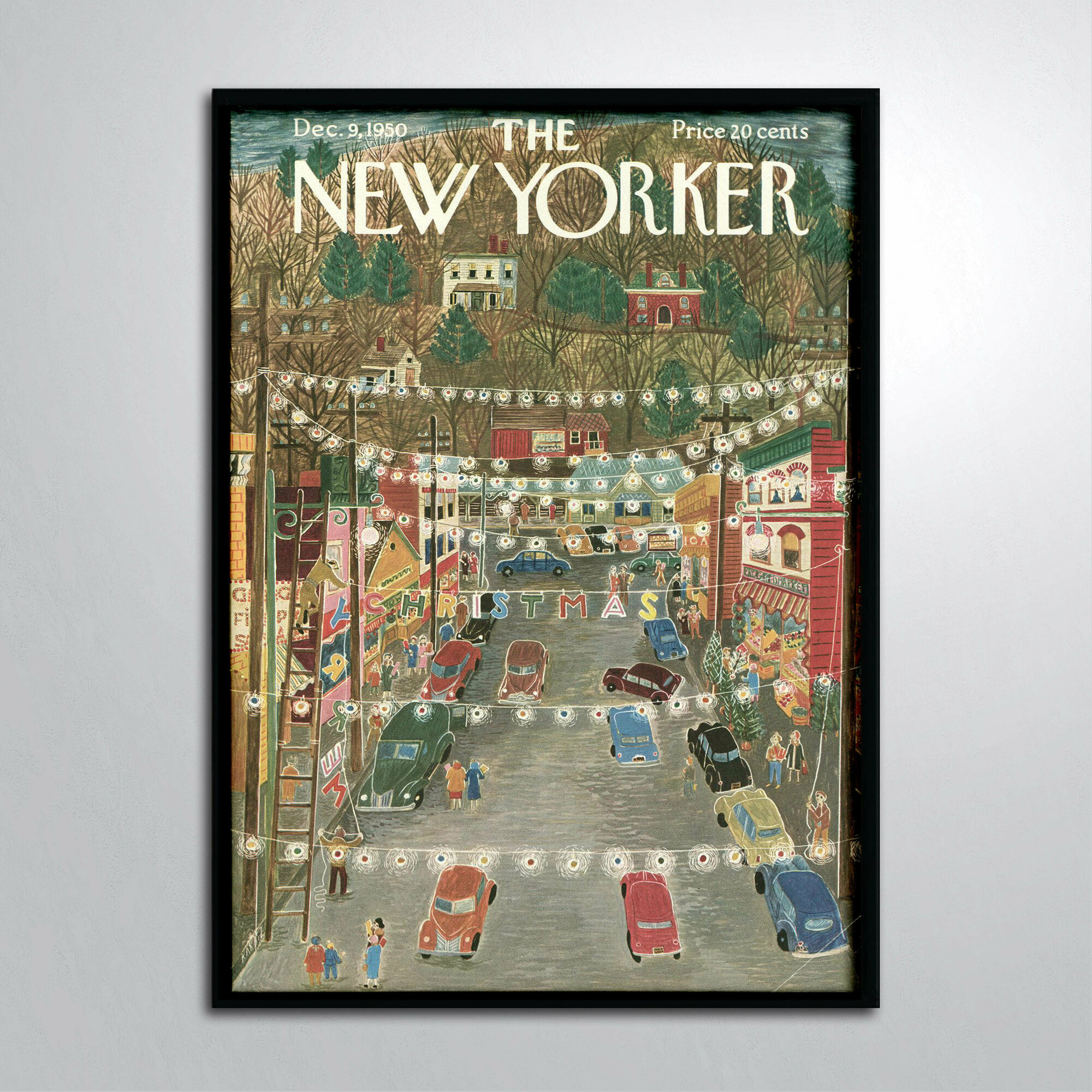 Постер в раме/Постер для интерьера/Плакат Винтажный Журнал Нью Йоркер The NEW YORKER 9 декабрь 1950 г